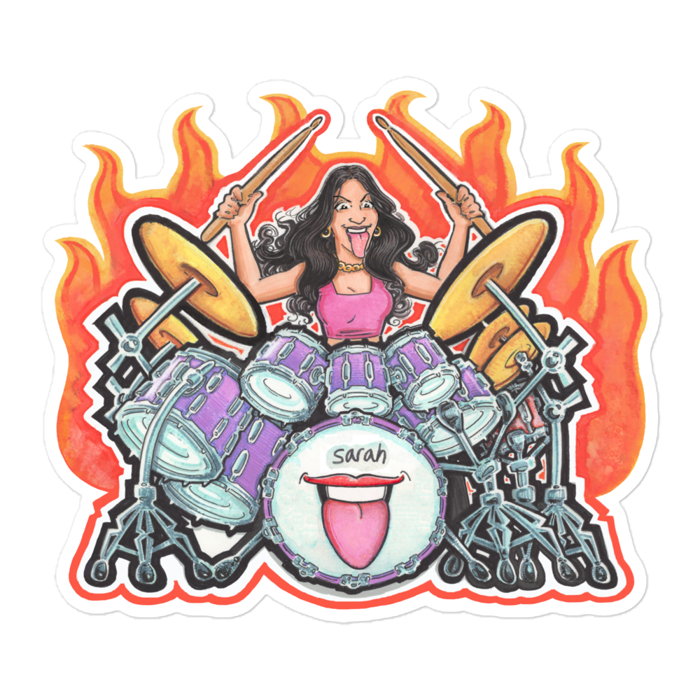 Sticker (Cartoon) – Sarah Drums